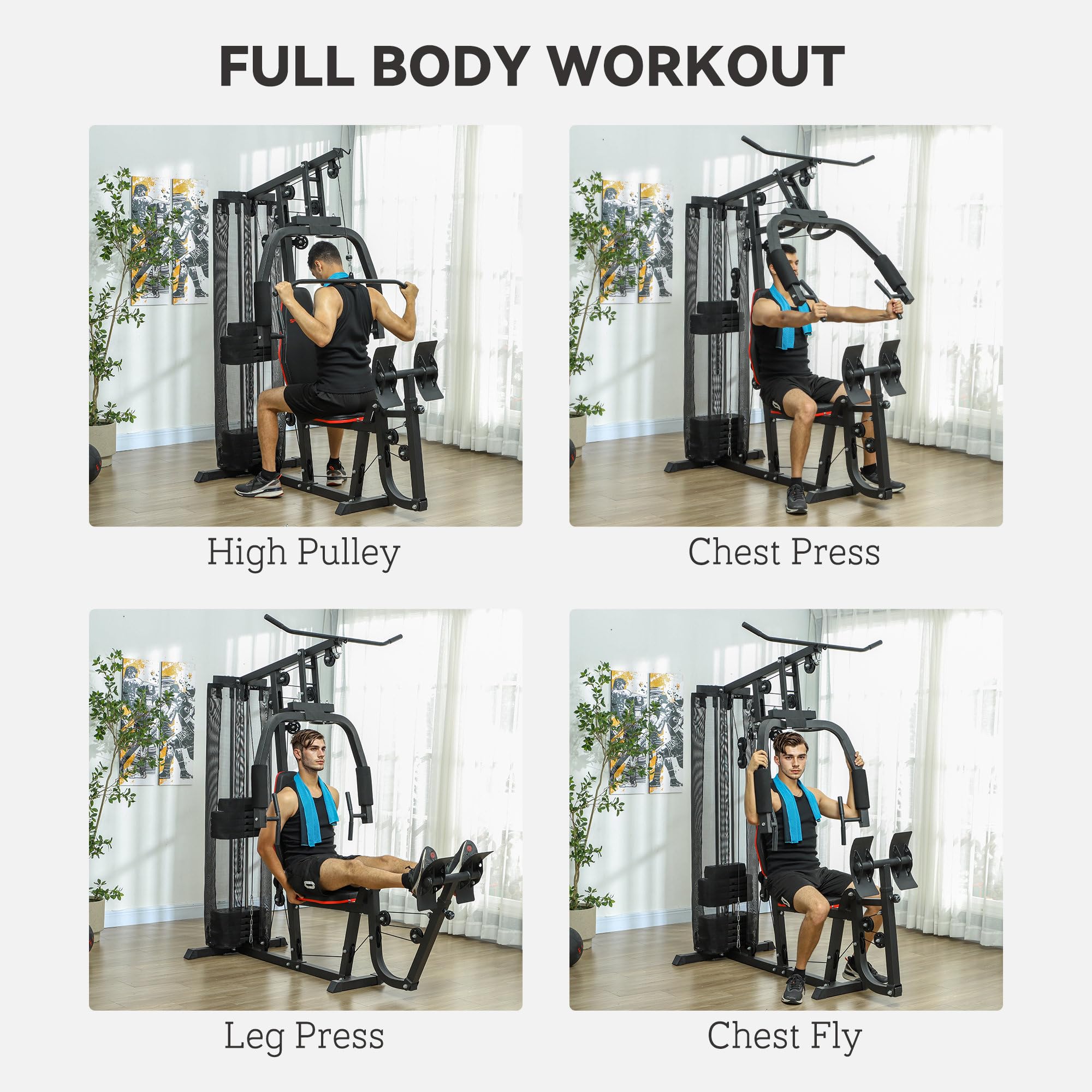 Compact Home Gym System The Compact 4 Stack Multi Gym | Weights