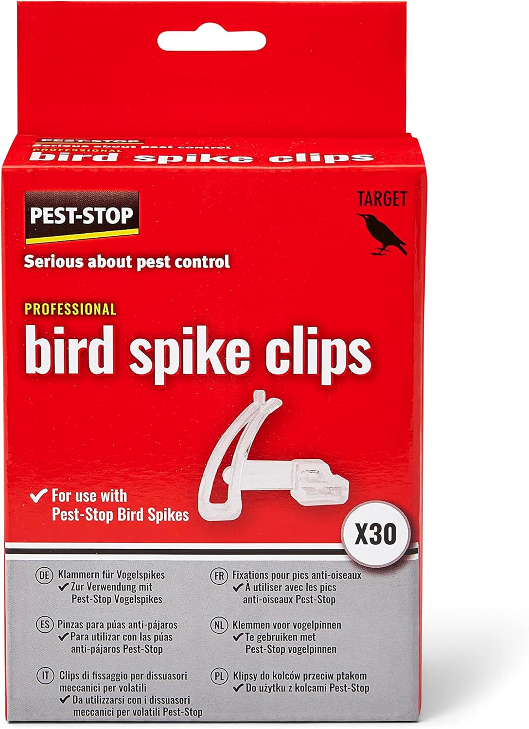 Pest-Stop Bird Spike Clips – Pack of 30 – Secure Fixing for Guttering ...