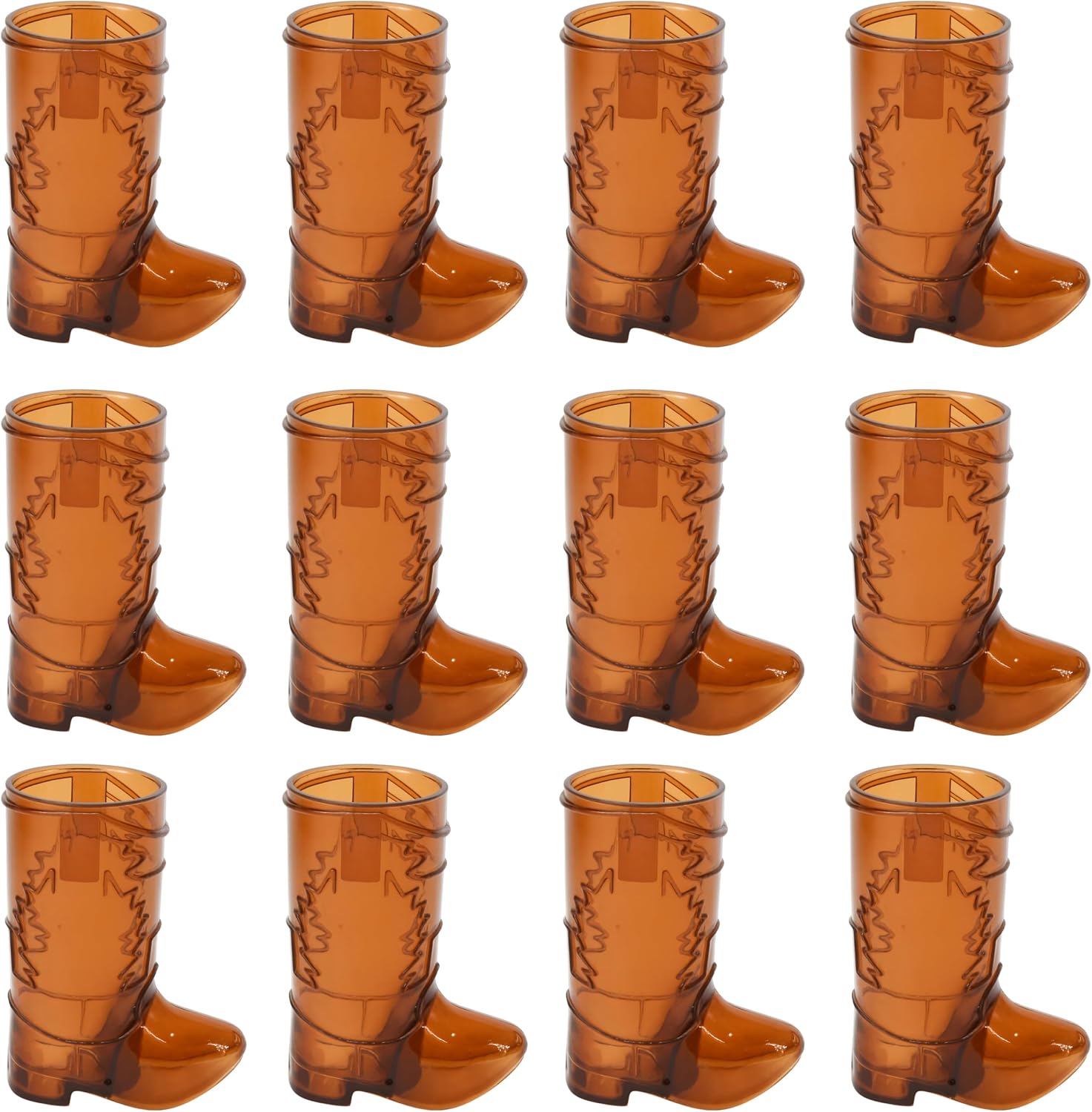 Amazon.com: 12Pcs Mini Cowboy Boot Shot Plastic Glasses 1 Oz Reusable ...