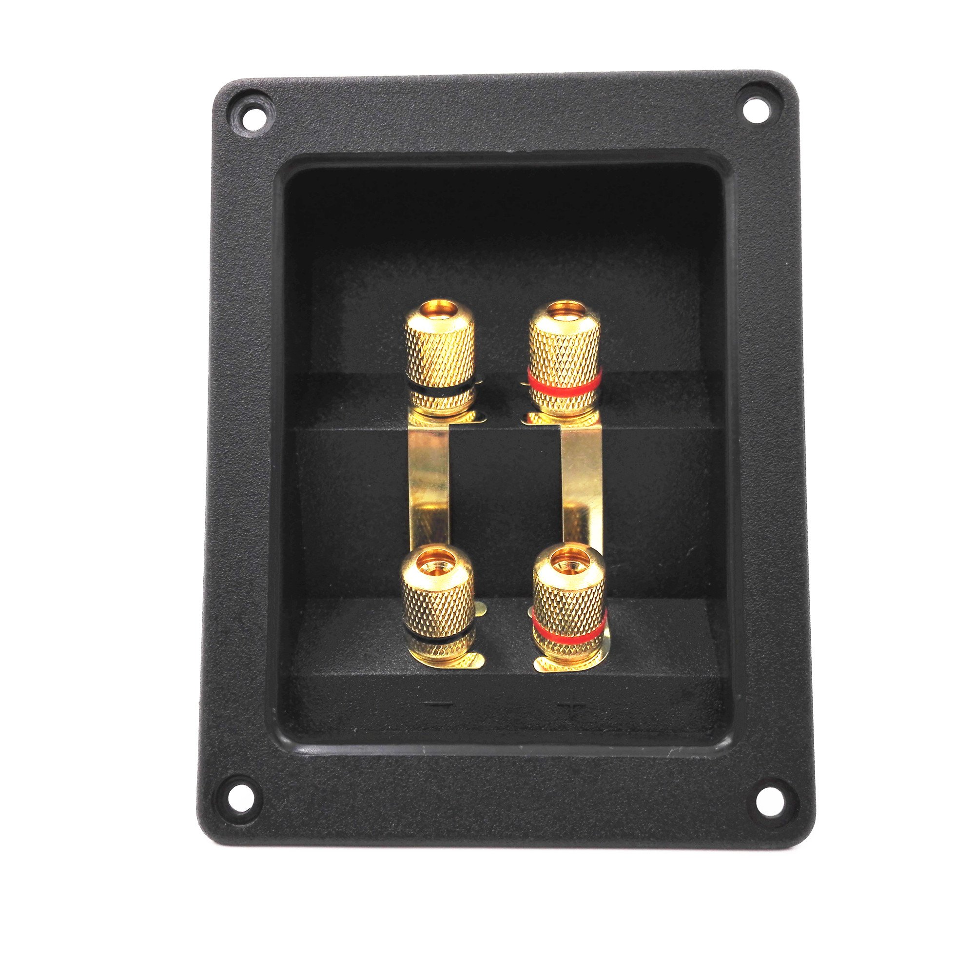 Buy Kalevel 2pcs 4-Way Speaker Box Terminal Cup Connector Plate Home ...