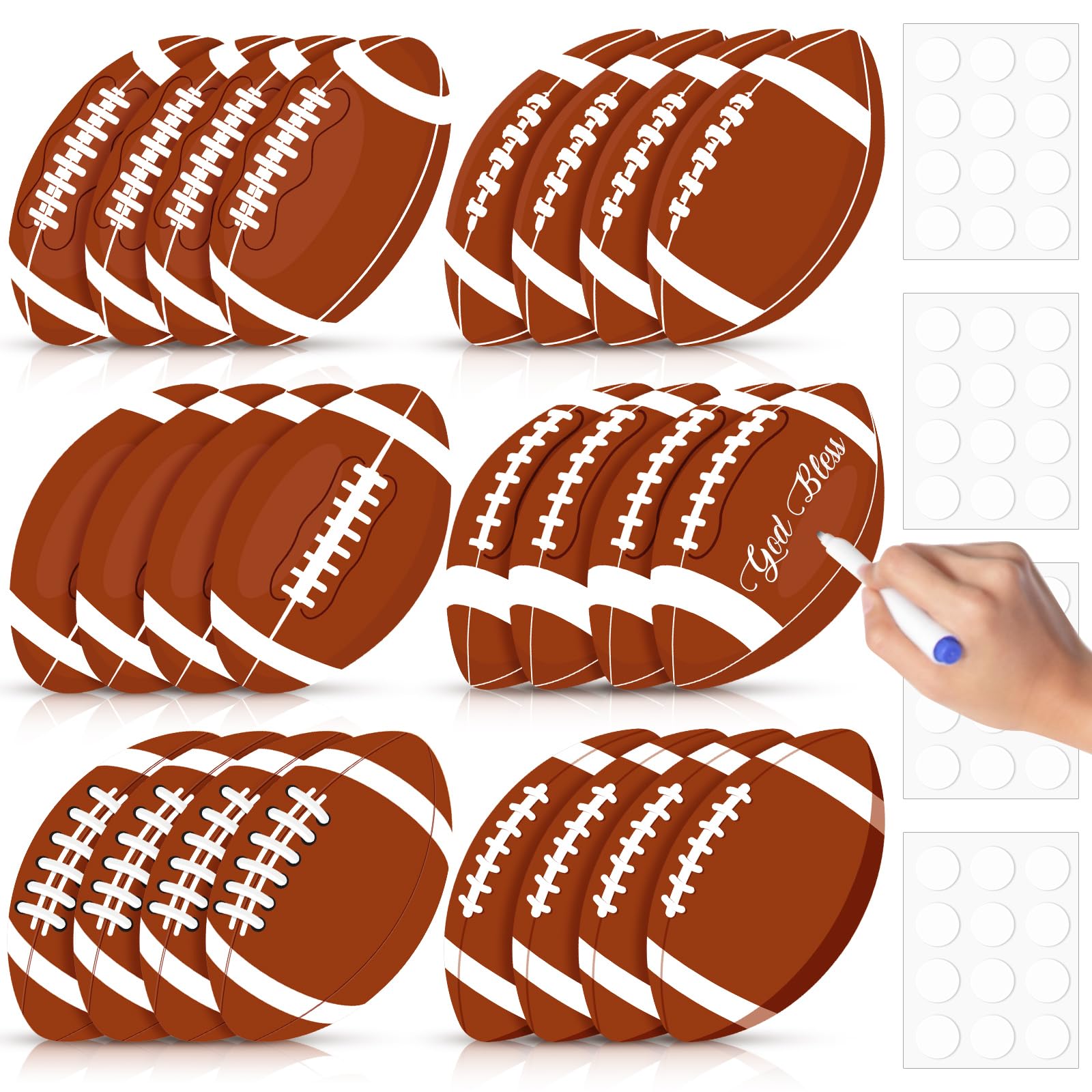 Snapklik.com : TaoBary 24 Pcs 7.09in Football Cutouts In 6 Design Paper ...