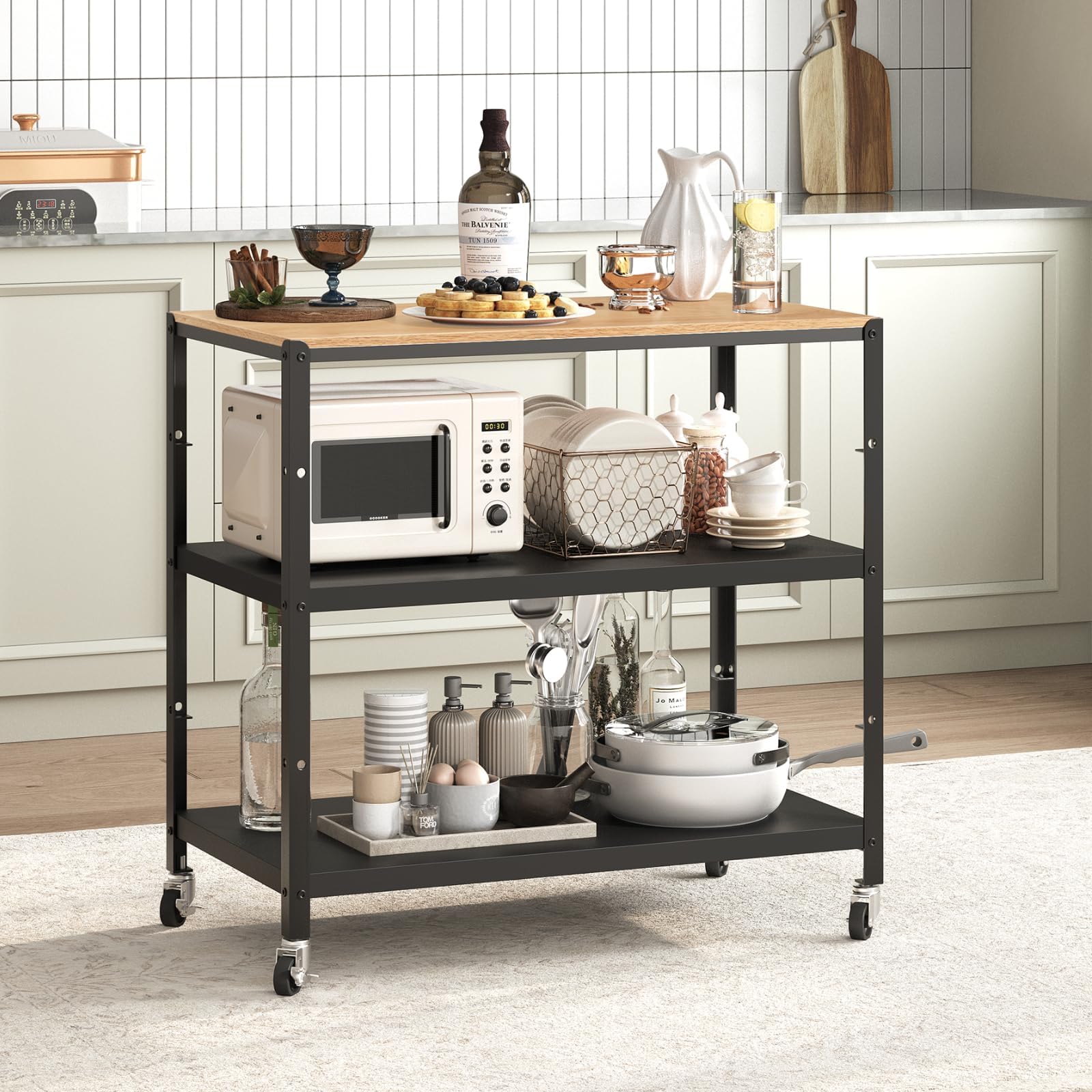 Amazon.com: Txecpro Heavy-Duty Kitchen Island, 3 Tiers Coffee Bar ...