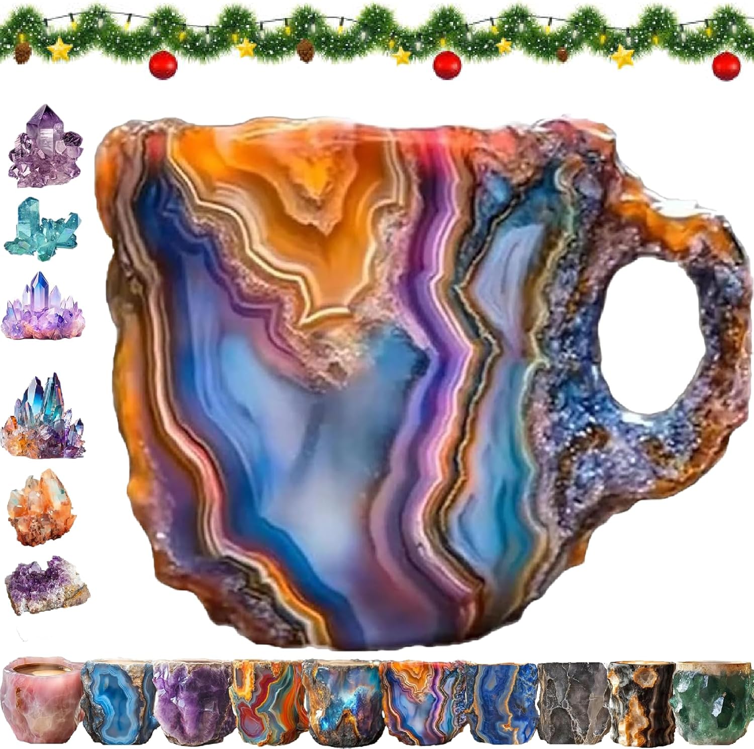 Amazon.com: Grishay Luxegem Mineral Crystal Coffee Mug, Sherum Luxegem ...
