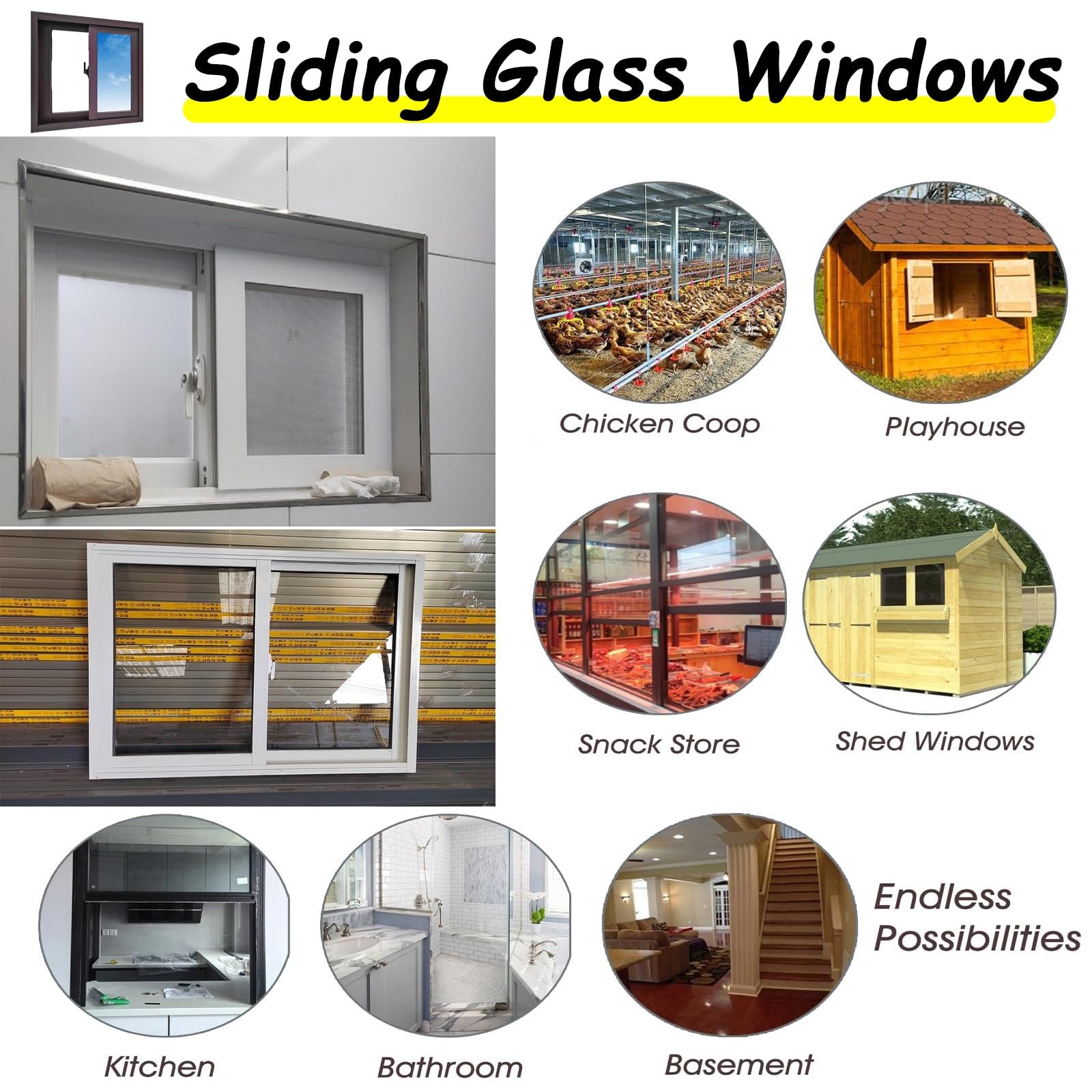 Custom Size Sliding Window 30x12 Inch Aluminum Sliding Window – Custom ...