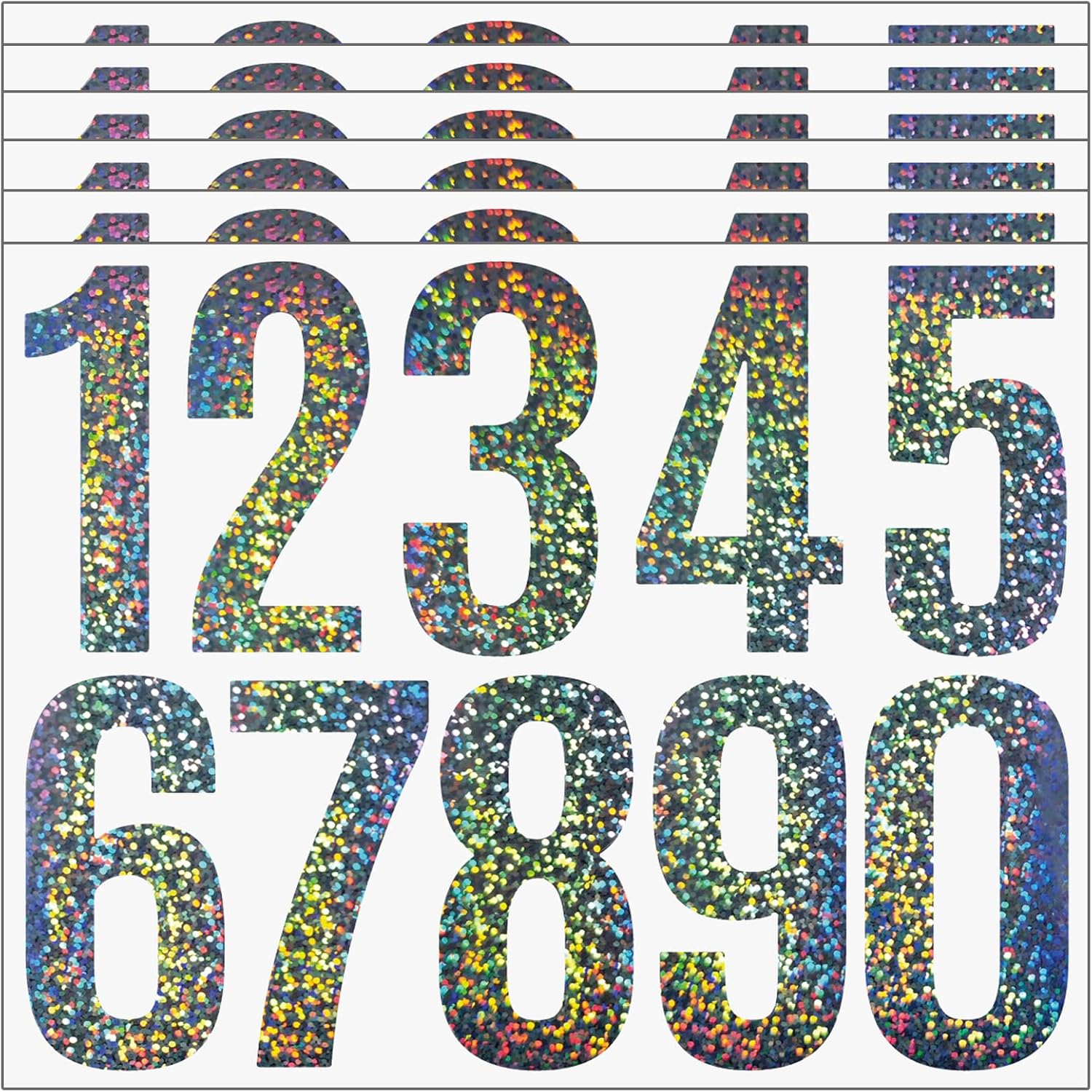 Amazon.com: Reflective Mailbox Numbers Stickers,60 PCS Self Adhesive ...