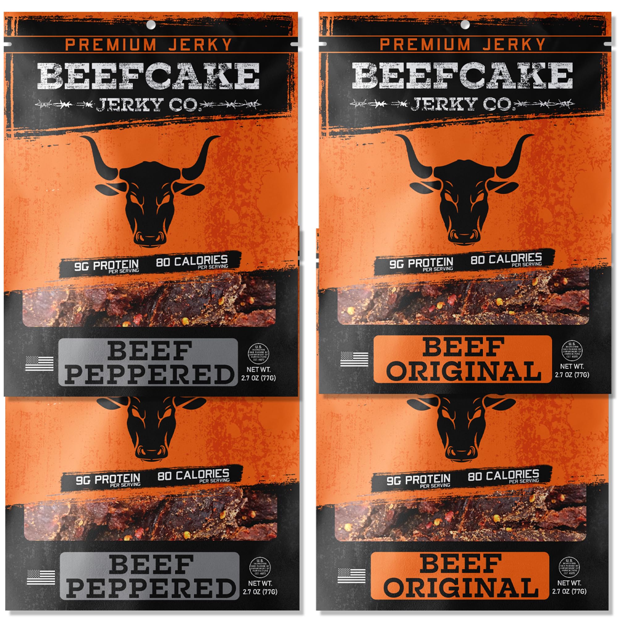 Amazon.com: BEEFCAKE Jerky Classic Beef Bundle, Includes Beef Jerky ...