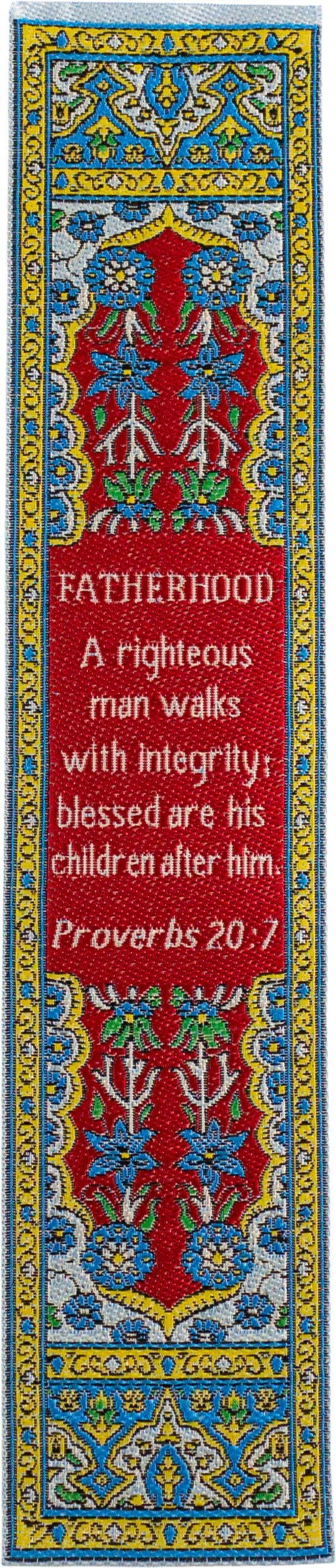 Buy herhood & Integrity, Woven Fabric Christian Bookmark, Silky Soft ...