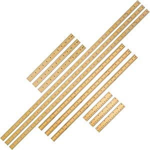 Amazon.com : Fulmoon 12 Pieces Wood Double Sided Meter Stick Yard Stick ...