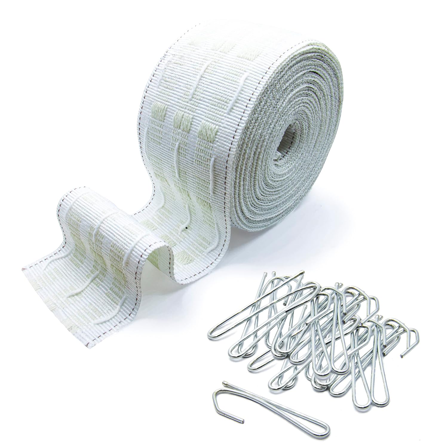 Marcoborthers Curtain Pleating Tape 20 Yards White British Style with ...