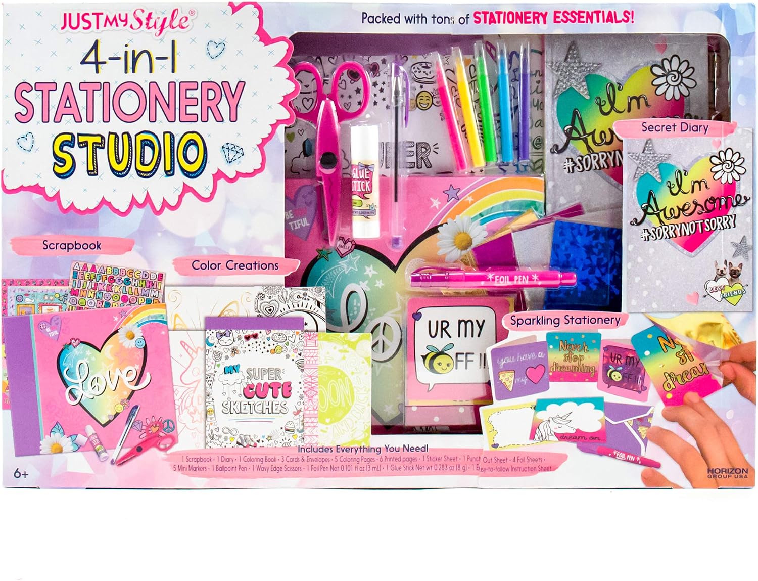 Amazon.com: Just My Style 4-In-1 Stationery Studio by Horizon Group USA ...