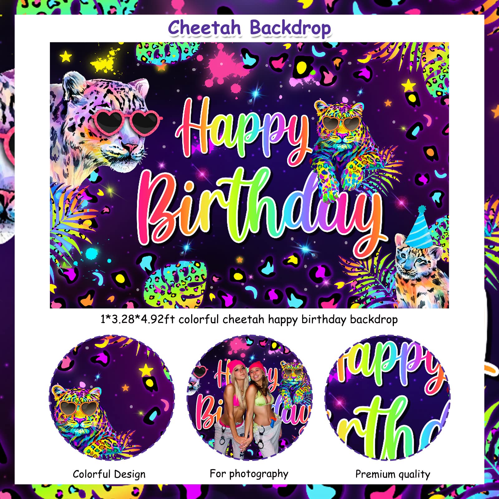 Neon Animal Print Decorations