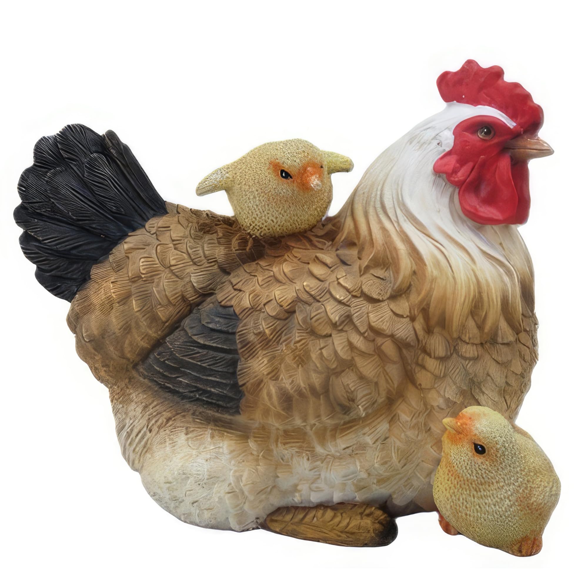 Amazon.com: ICE ARMOR 7" W Chicken Family Figurine Statue Sculpture ...