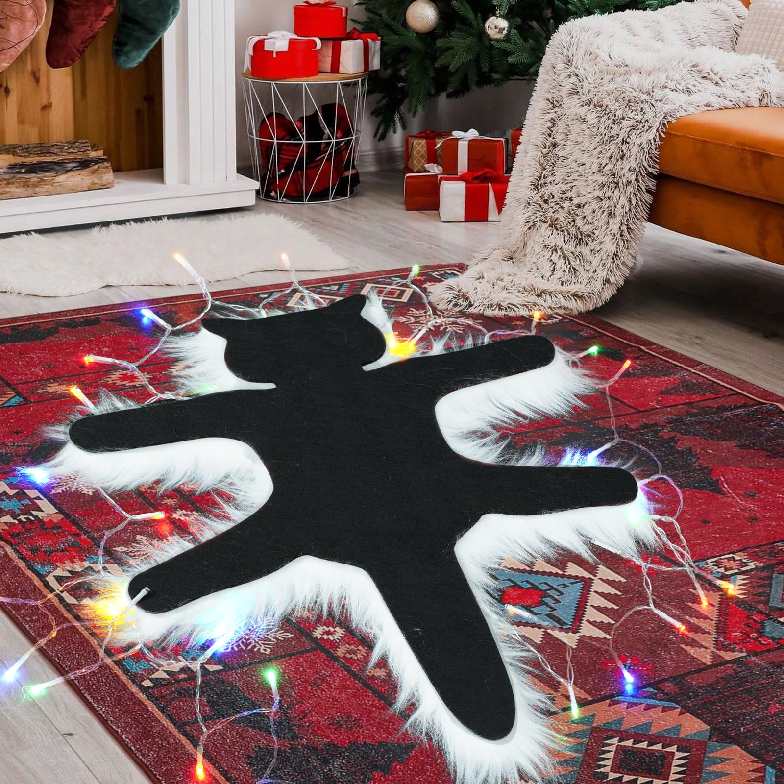 Amazon.com: Light Up Fried Cat Rugs, Funny Christmas Area Rug with ...
