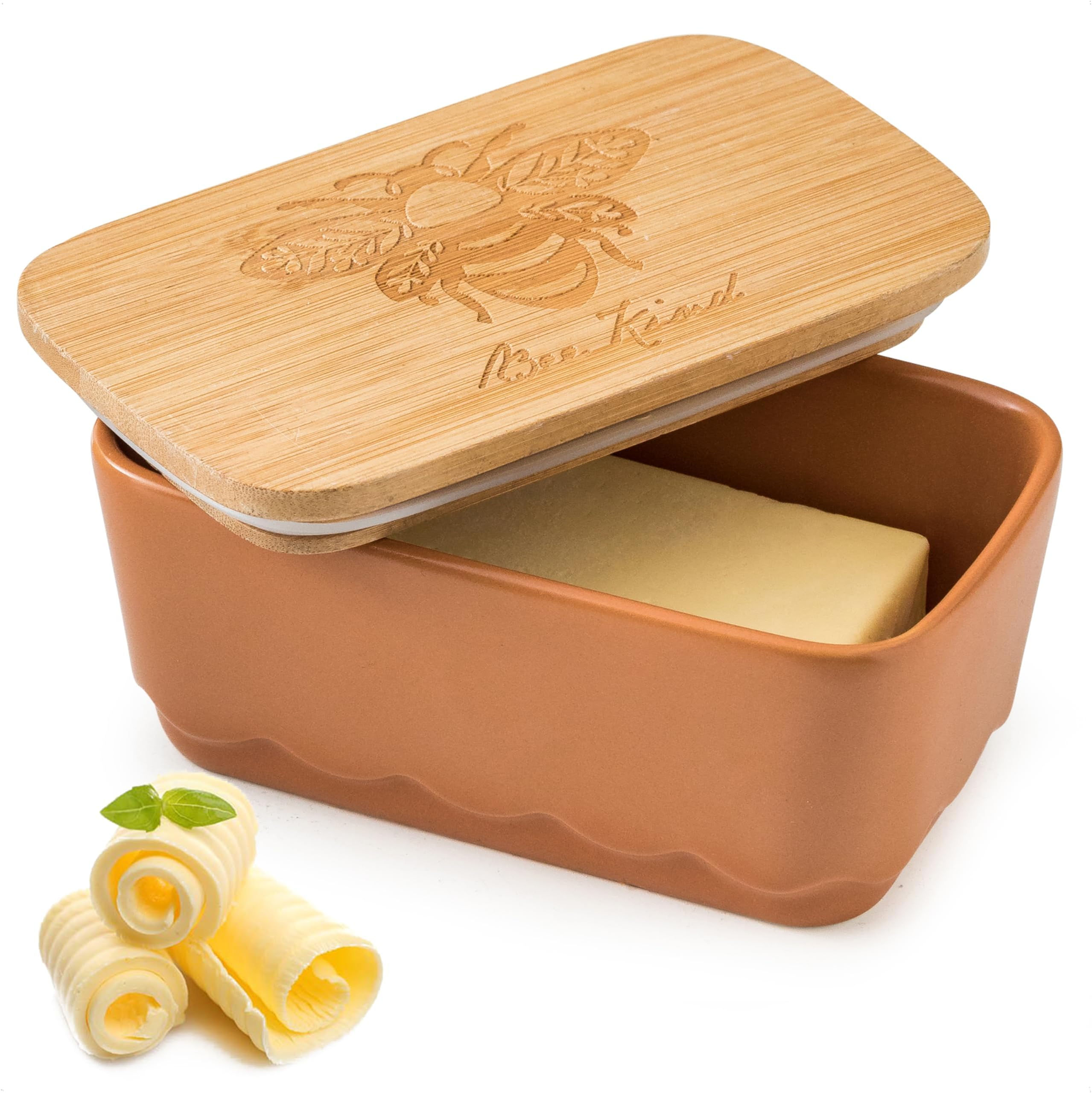 Amazon.com | Mora Ceramic Two-in-One Butter Dish with Lid, Covered ...