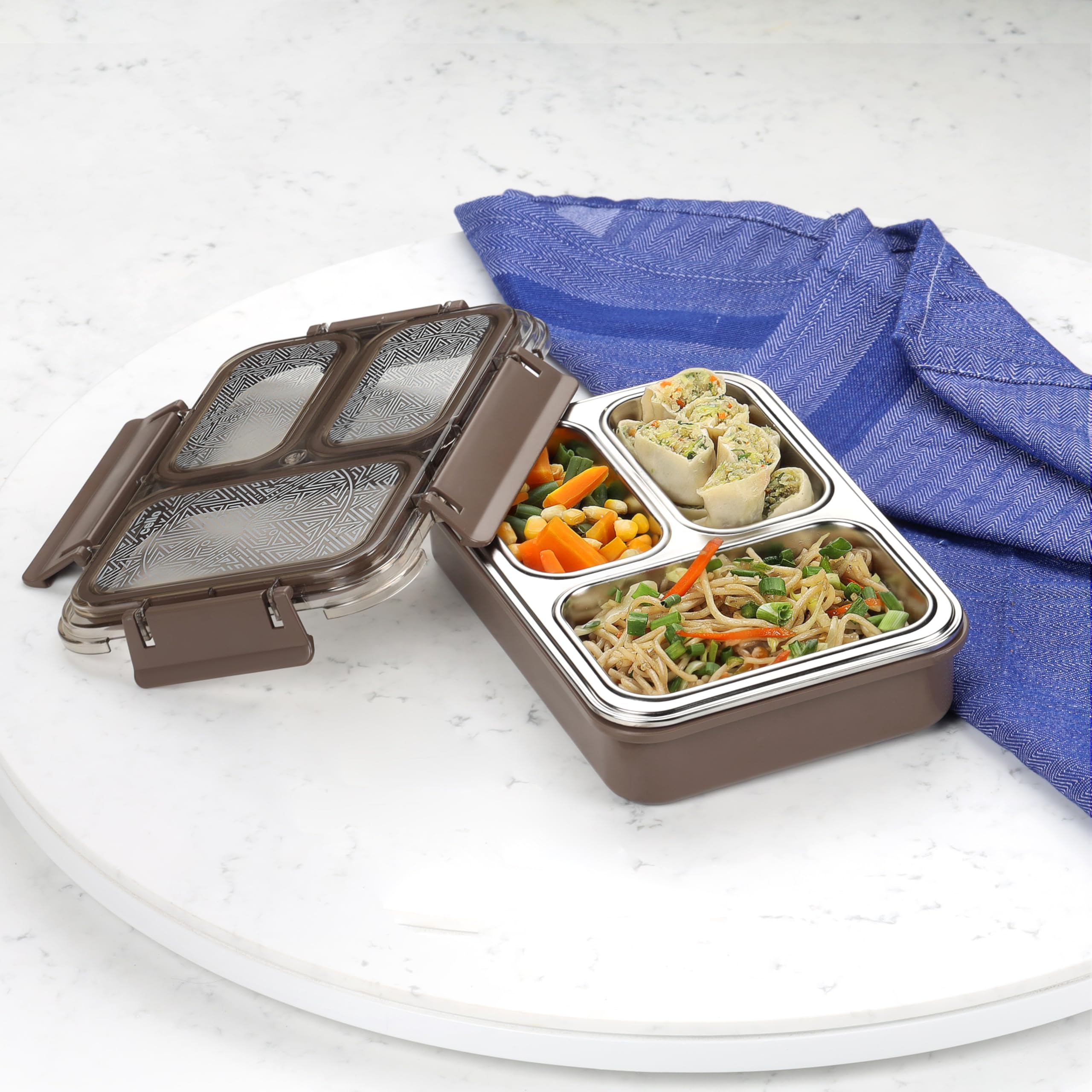 Buy CELLO Tri Lunch Insulated Lunch Box | Inner Stainless Steel ...