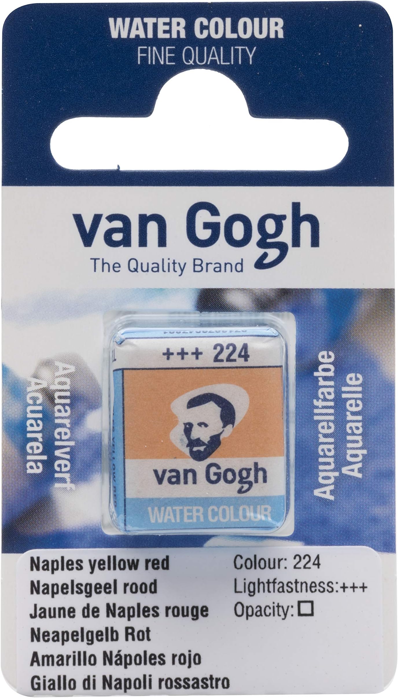 Amazon.com: Van Gogh Watercolor Paint, Half Pan, Naples Yellow Red 224 ...