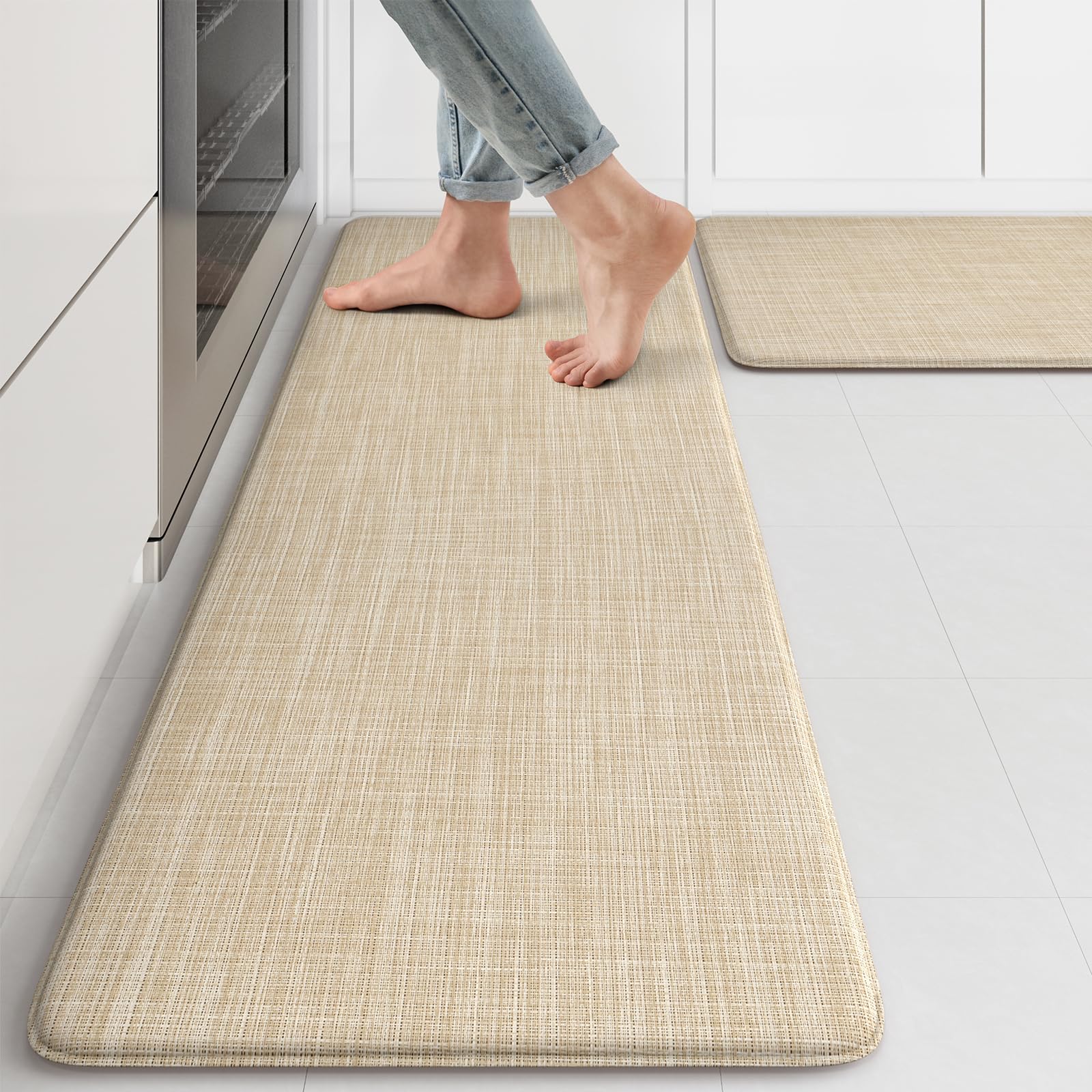 Amazon.com: KIMODE Kitchen Mats Cushioned Anti Fatigue 17"x47"+17"x29 ...