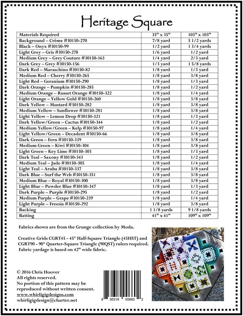 Snapklik.com : Heritage Square Quilt Pattern By Chris Hoover