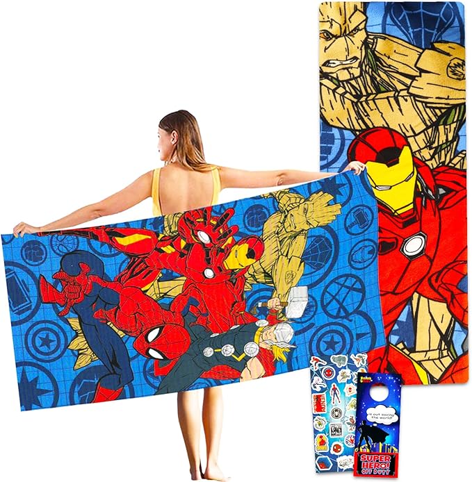 Amazon.com: Marvel Spiderman Towel Set for Kids - Bundle with 27x54 ...