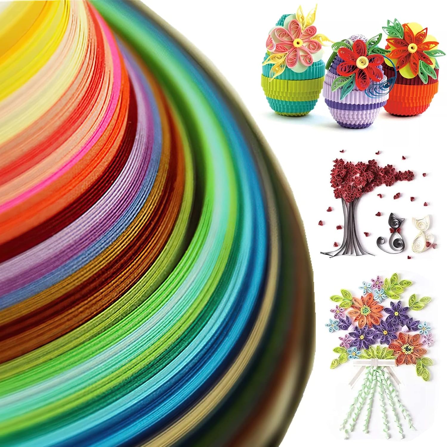 Quilling Paper, 2880 Pcs Paper Quilling Strips, Quilling Tool for ...