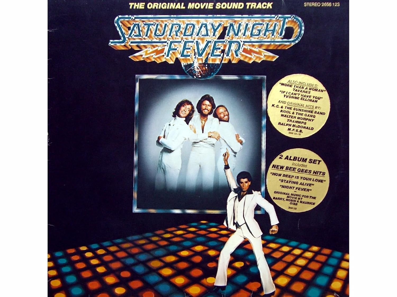 SATURDAY NIGHT FEVER / THE ORIGINAL MOVIE SOUND TRACK / 2 ALBUM SET includes NEW BEE GEES HITS ...