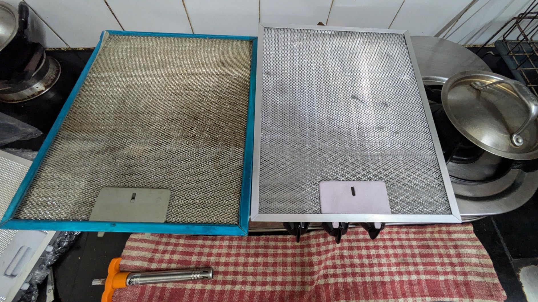 All In One Aluminum Cassette Filter For Kitchen Chimney Standard Size ...