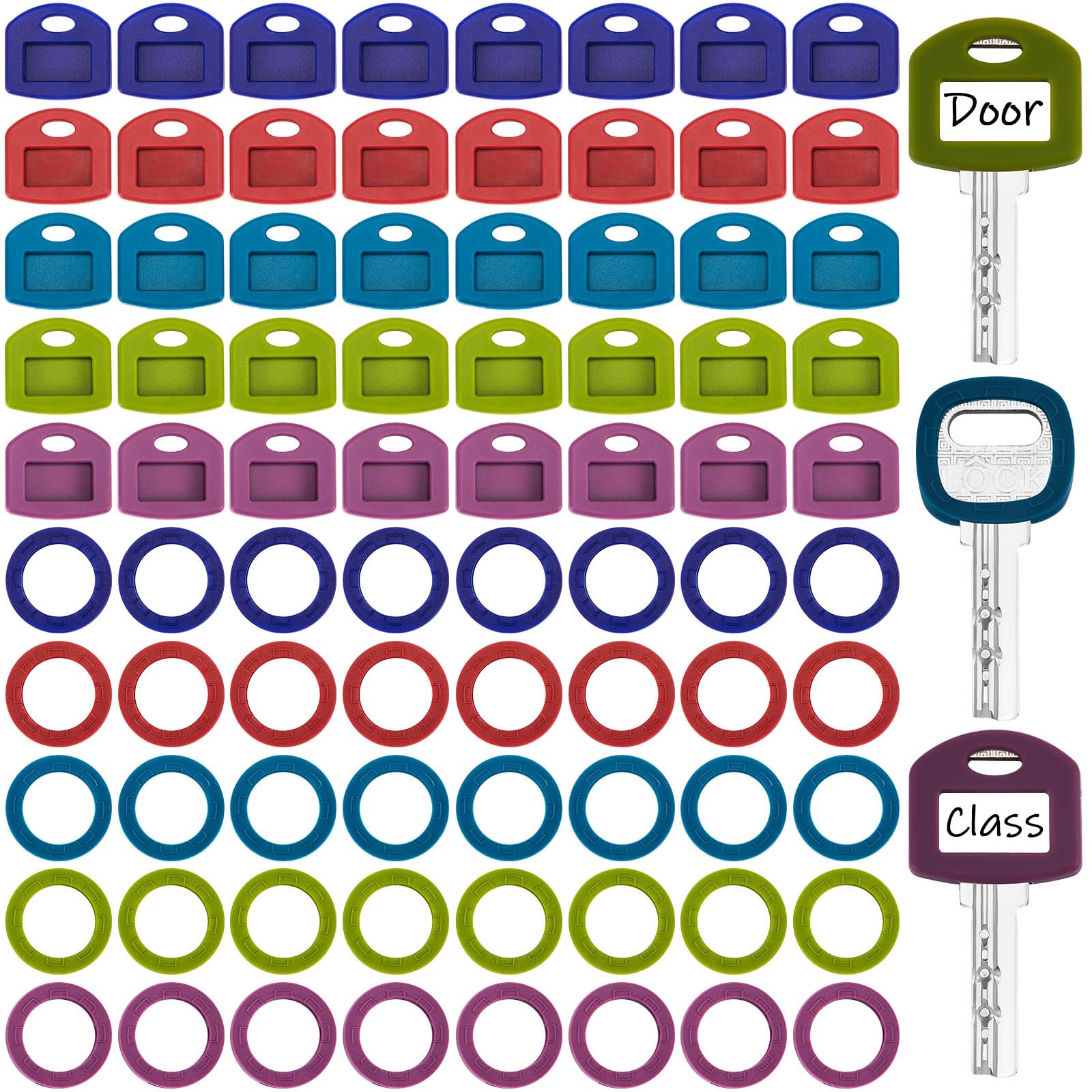 Amazon.com: Blulu 80 Pieces Key Color Covers Key Caps Tags Covers Set ...