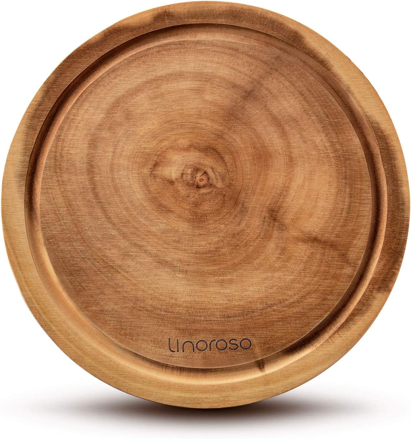 Amazon.com: Checkered Chef Mezzaluna Cutting Board - Small Round Wooden ...