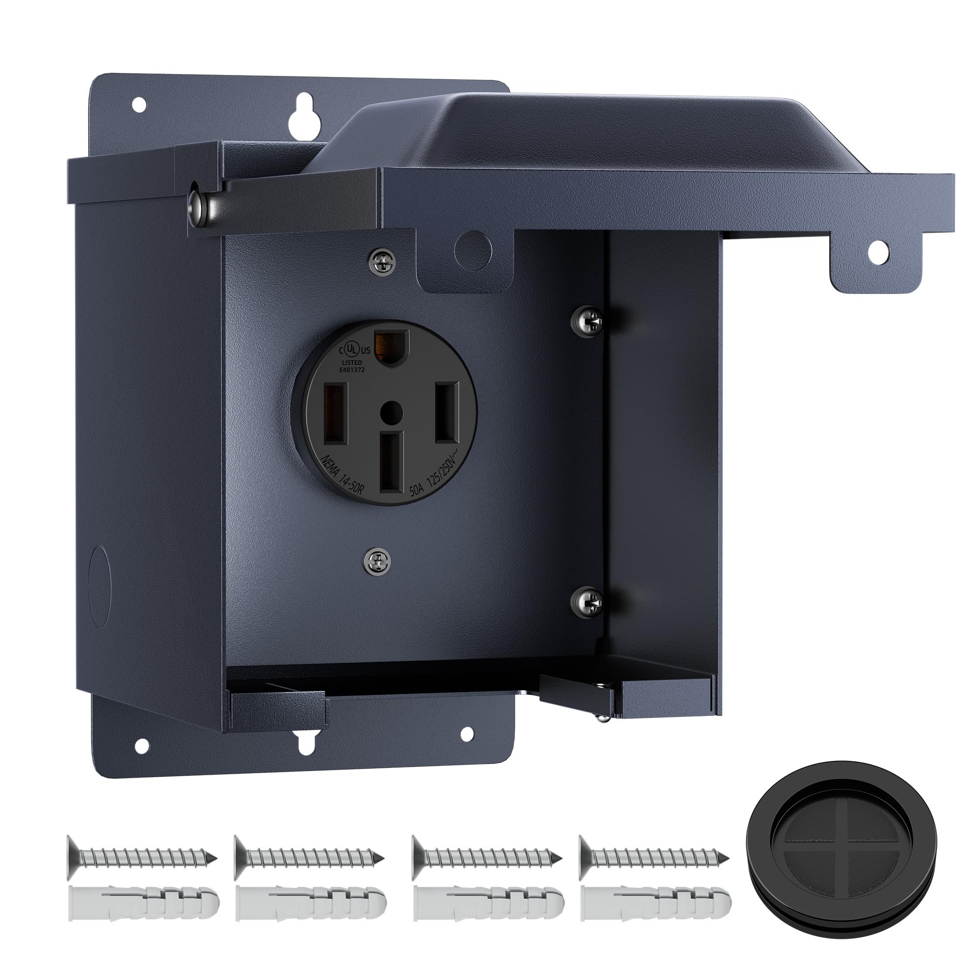 Snapklik.com : 50 Amp RV Power Outlet Box, 125/250V NEMA 14-50R RV ...
