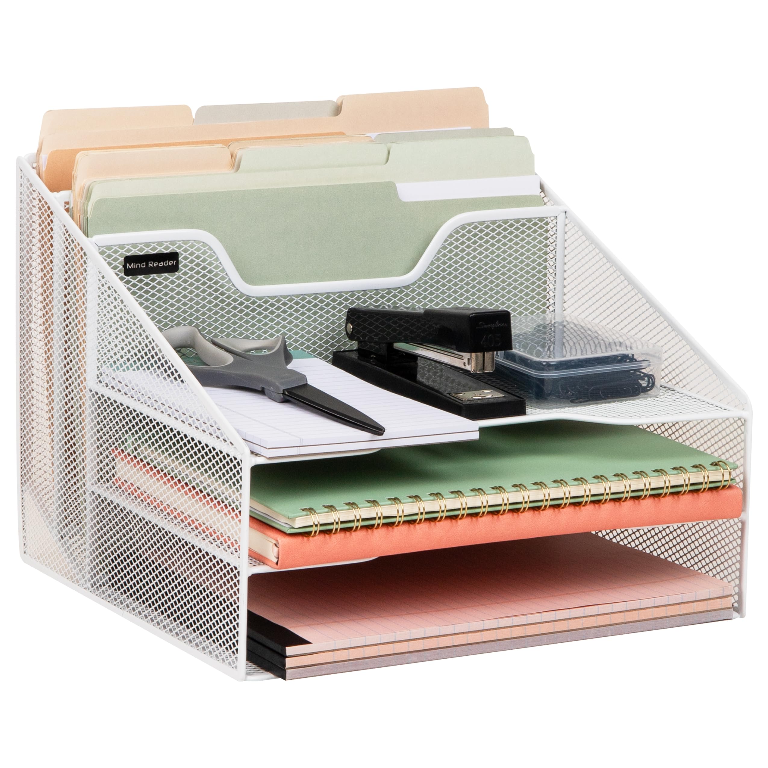 Snapklik.com : Mind Reader Metal Mesh Desktop File Organizer, 3-Tier ...