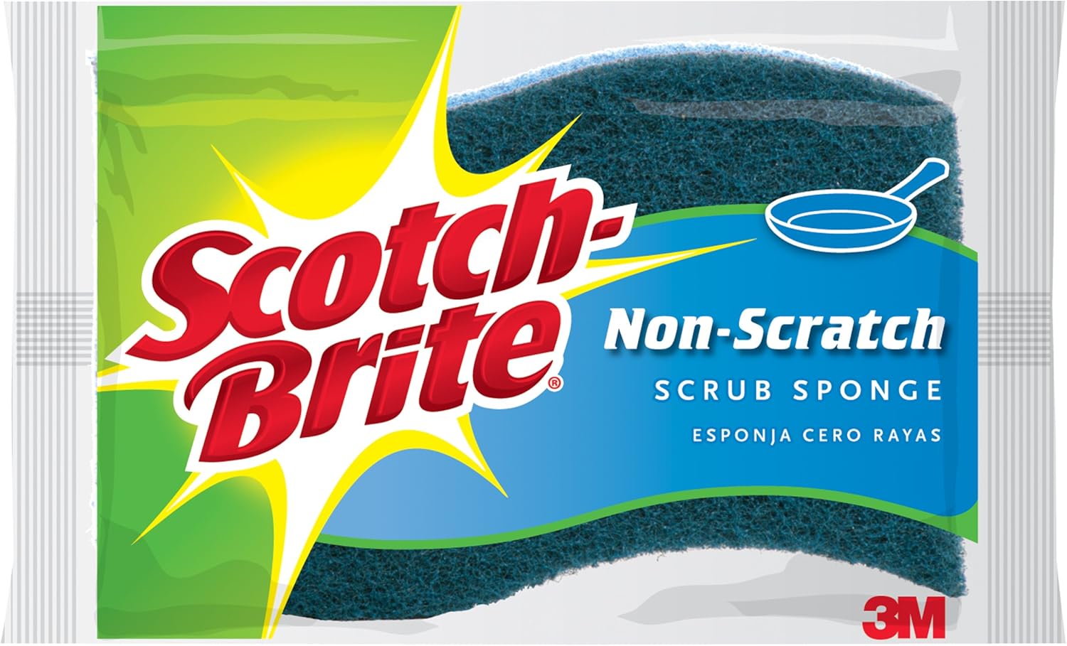 Amazon.com: 3M HOU0309 Non-Scratch Scrub Sponge, 1 Count, No Color ...