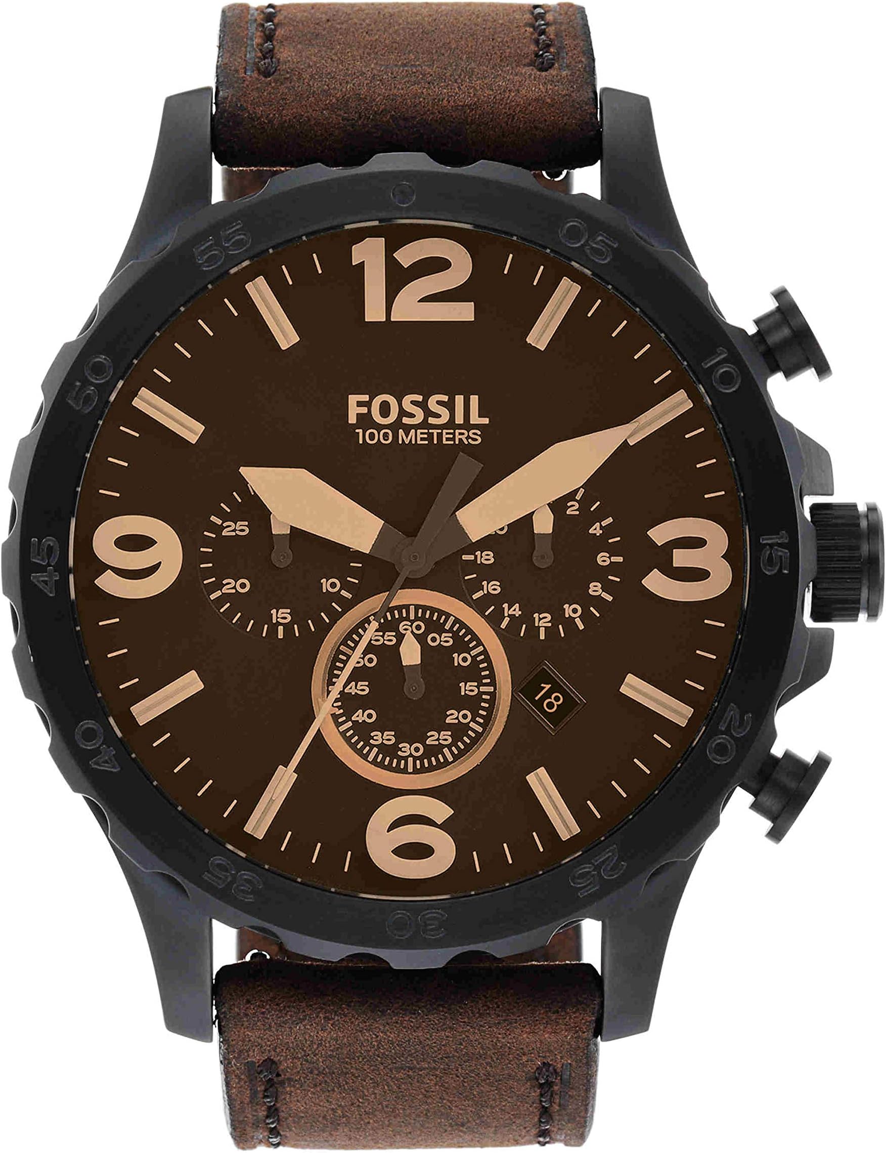 Fossil JR1487 Reloj Nate, Análogo, Redondo para Hombre : Fossil: Amazon ...