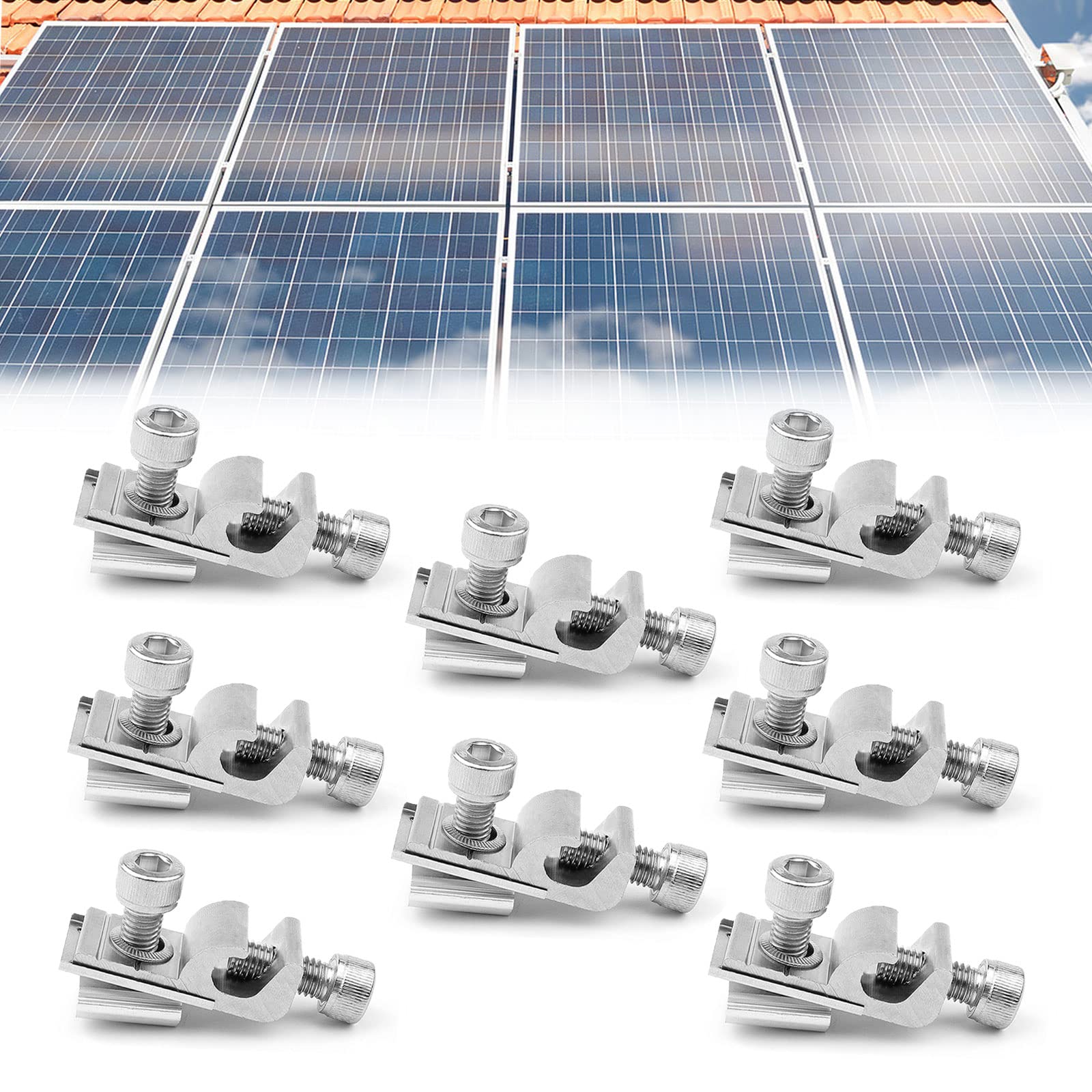 Buy Viilich Standard Solar Panel Earth Clip for Solar ing System,8 pcs ...