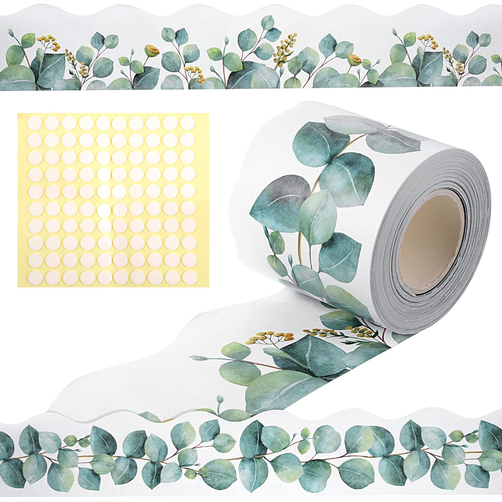 Buy Nezyo 60 ft Eucalyptus Die-Cut Border Trim Bulletin Board Borders ...