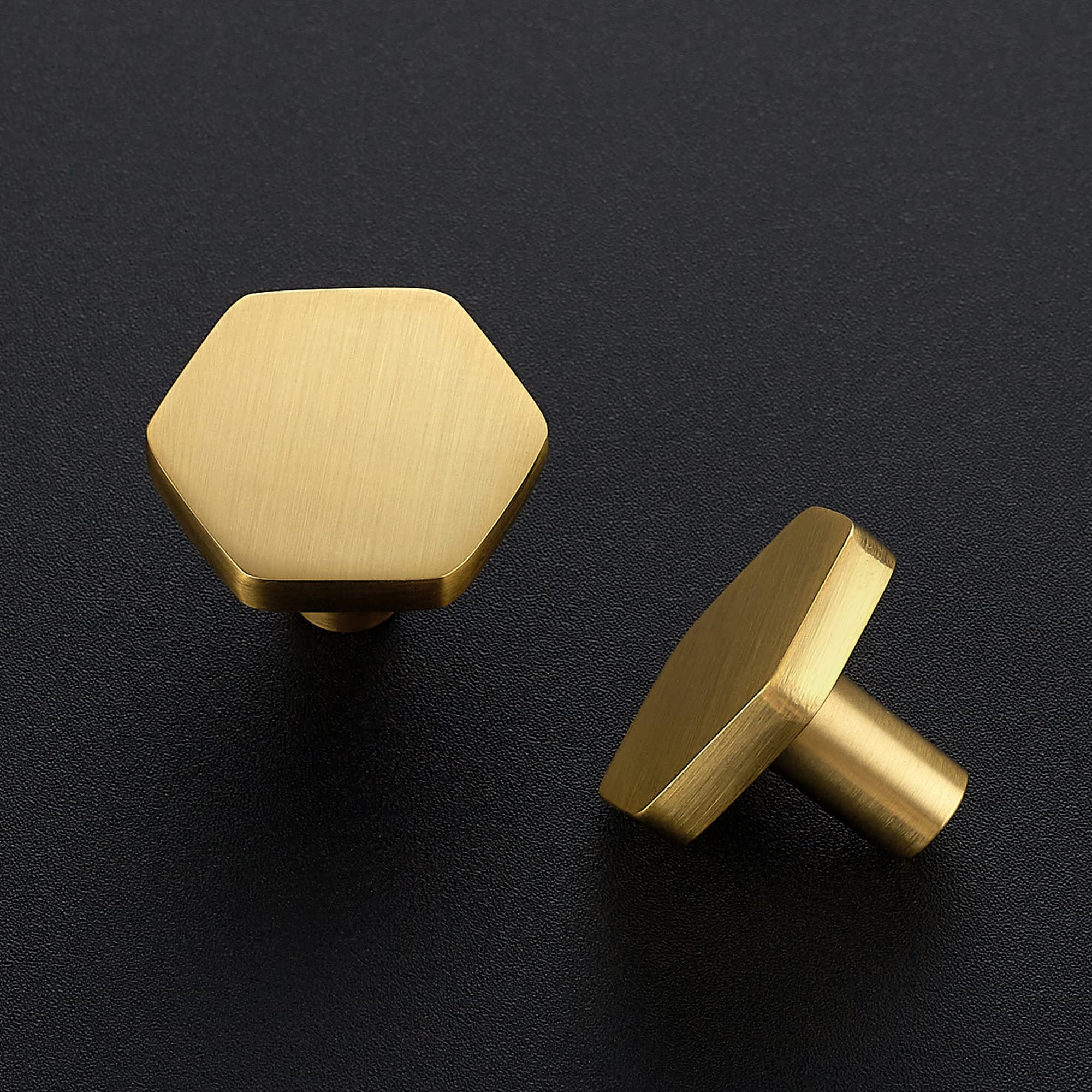 Snapklik.com : Gold Cabinet Knobs 10 Pack Solid Kitchen Cabinet Knobs ...