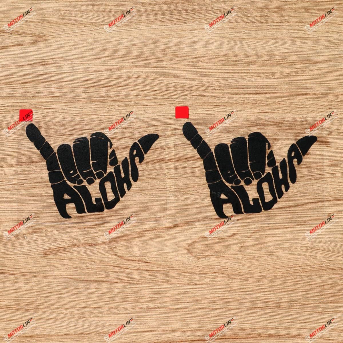 Amazon.com - 2X White 4'' Aloha Shaka Hang Loose Symbol Decal Sticker ...