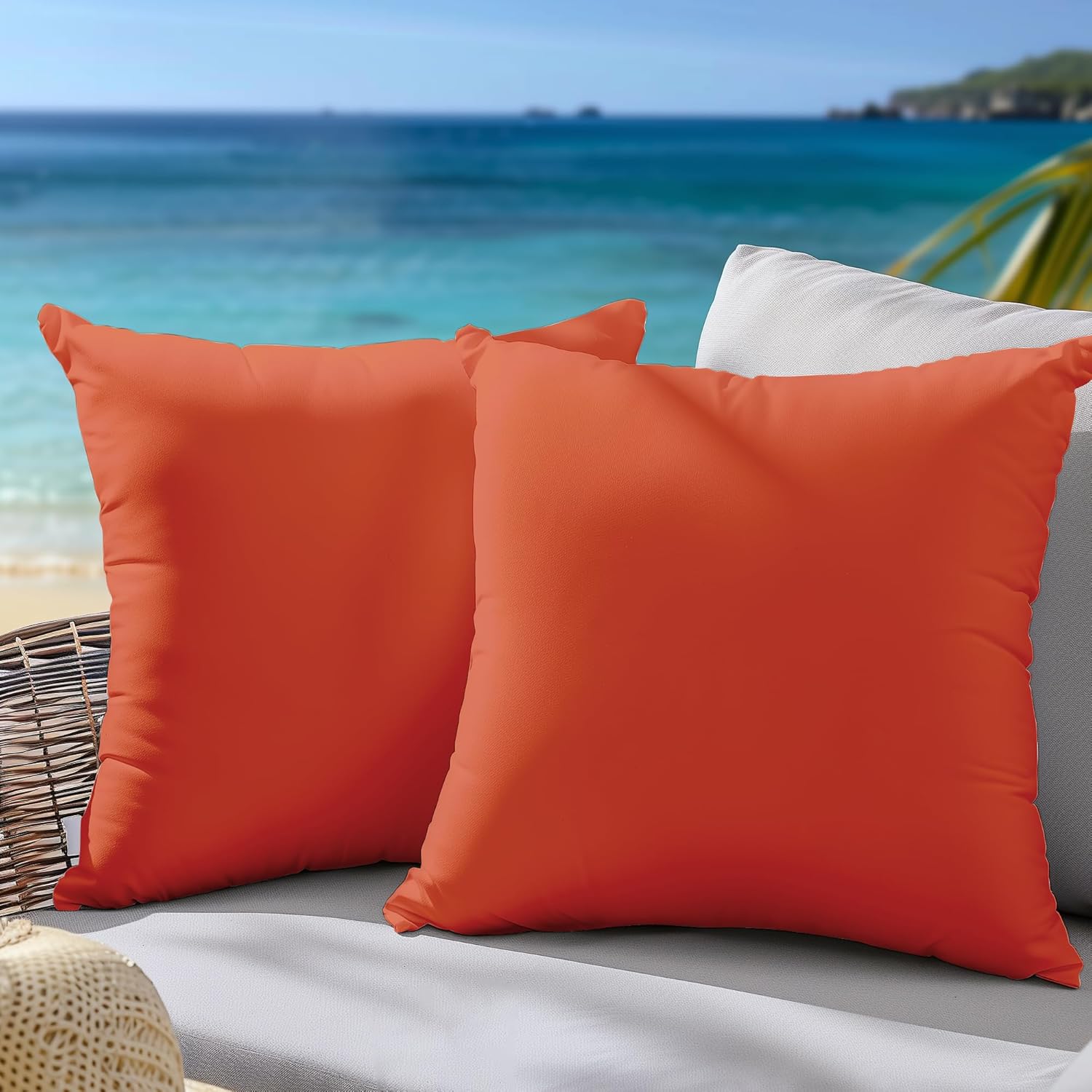 Amazon.com: WOLKI Waterproof Outdoor Pillows 20x20 Inch Feather and ...