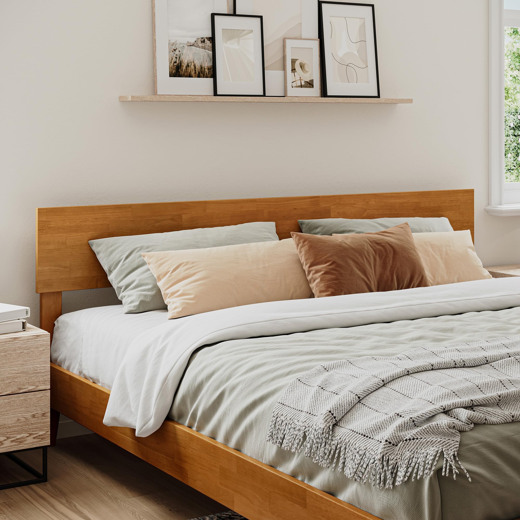 Amazon.com - Bme Vivian Headboard ONLY, Rustic & Scandinavian Style ...