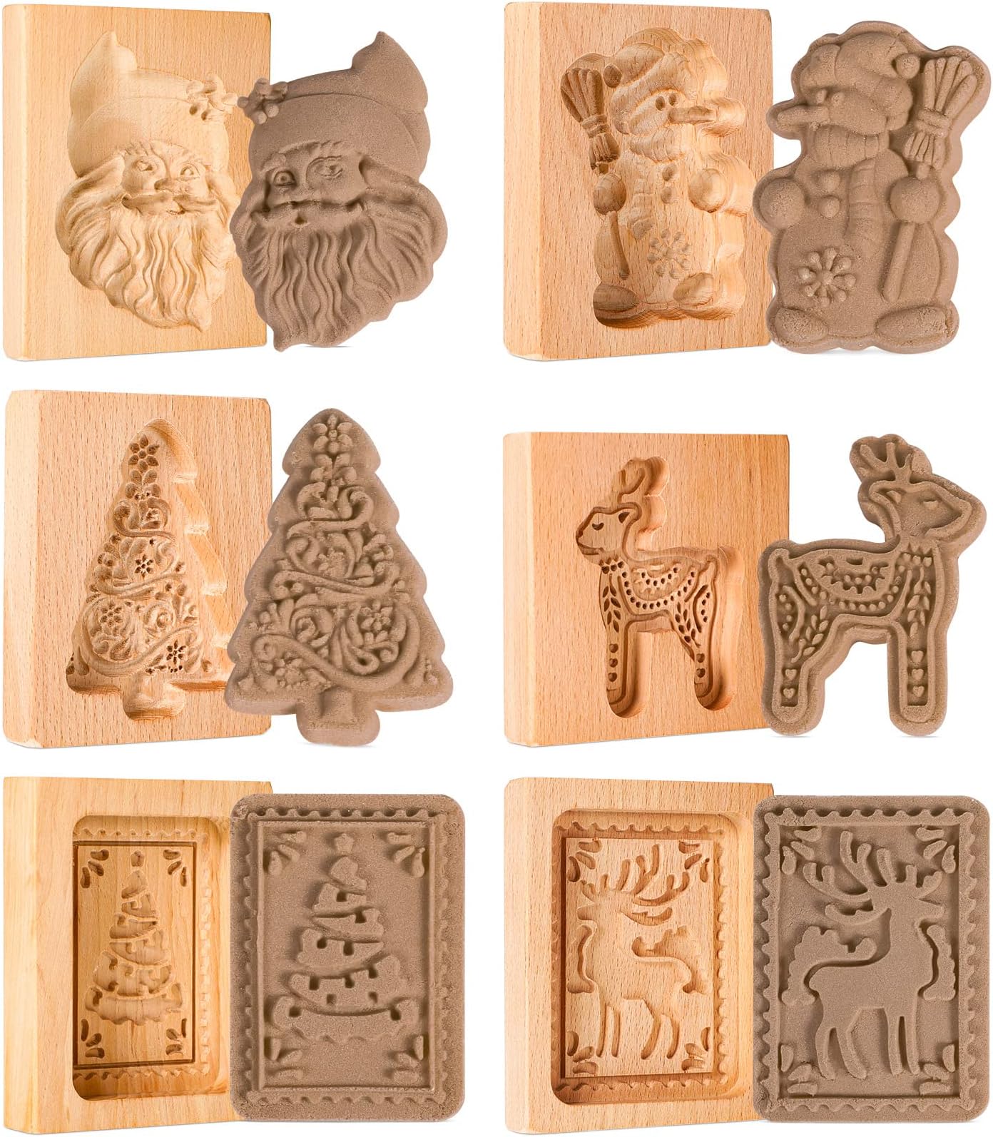 Amazon.com: Wooden Bird Cookie Molds, Press Type Cookie Cutter With 3D ...