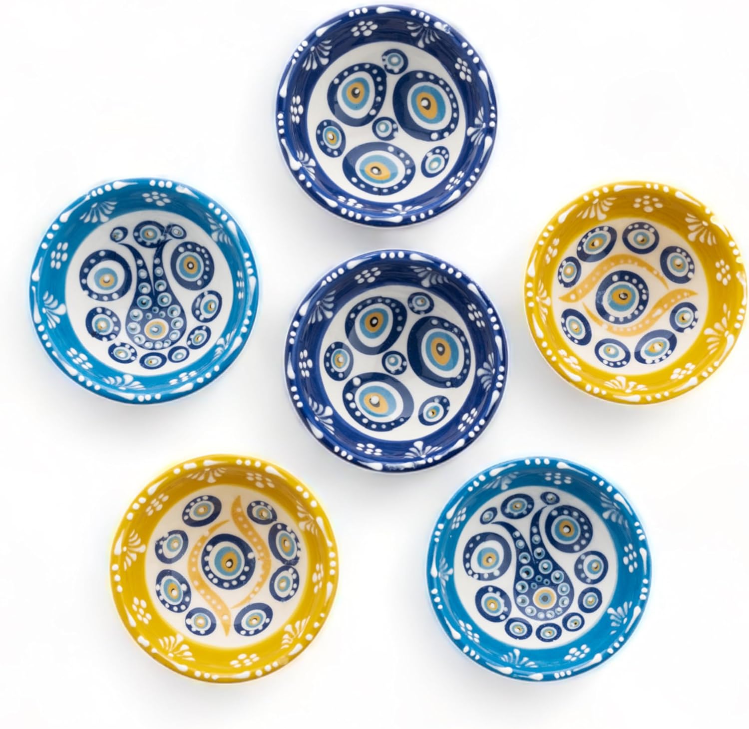 Amazon.com: Elyese Ceramic Small Dipping Bowls Set of 6, 3.5 Oz Soy ...