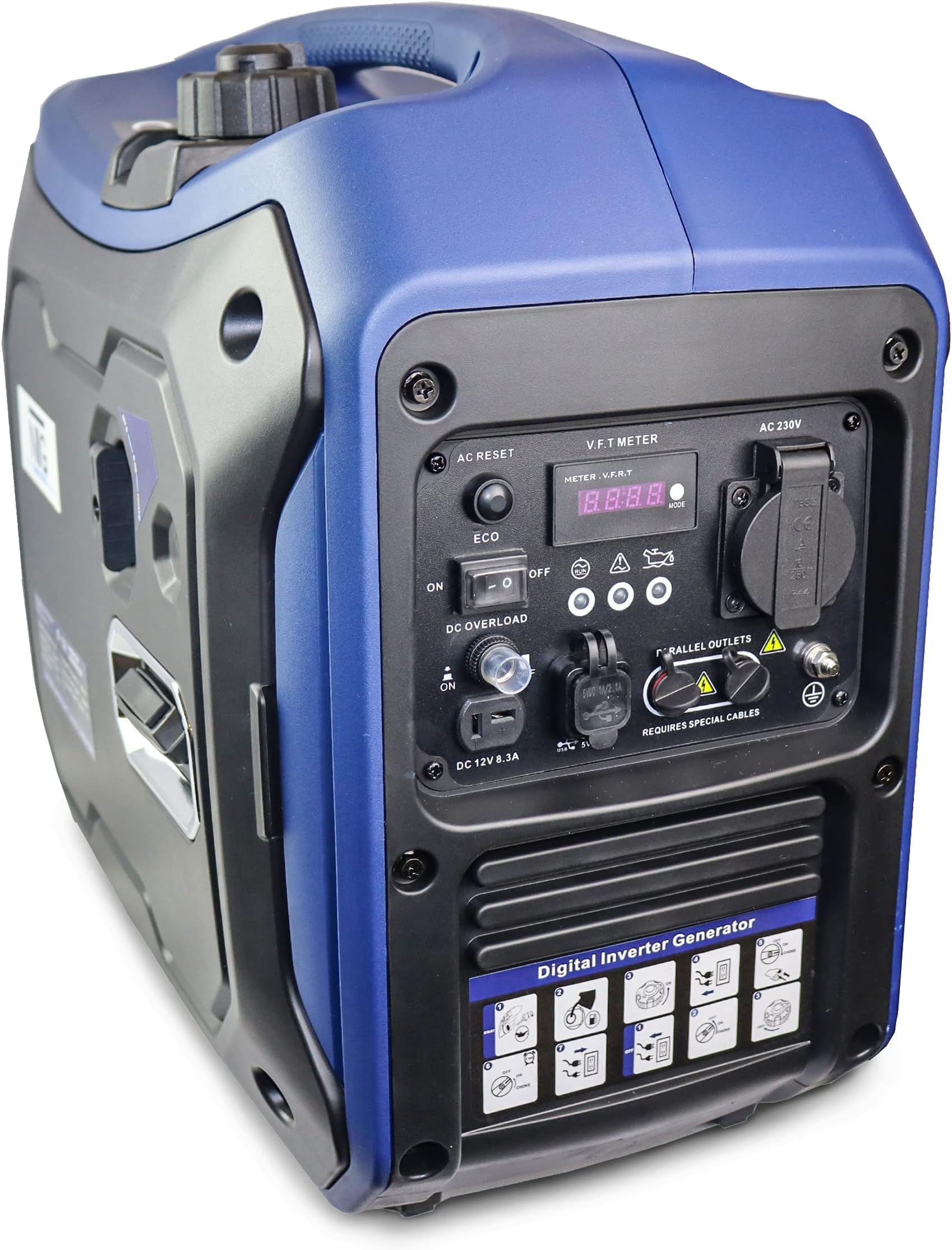 Matrix Notstromaggregat Benzin leise 2000 Watt Inverter Stromerzeuger ...