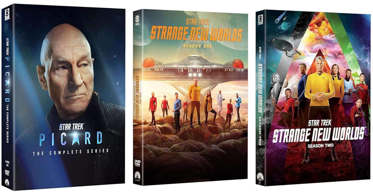 Amazon.com: Star Trek Strange New Worlds Season 1 and 2 DVD and Picard ...