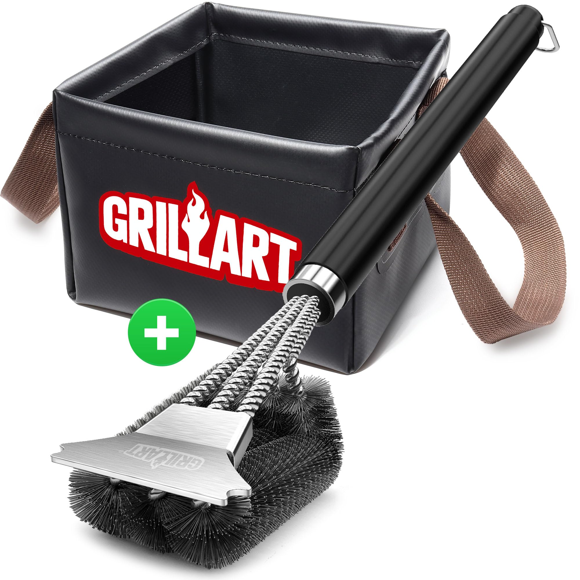 Amazon.com: GRILLART Deluxe Handle Wire Brush & Soak Basin (Bundle ...