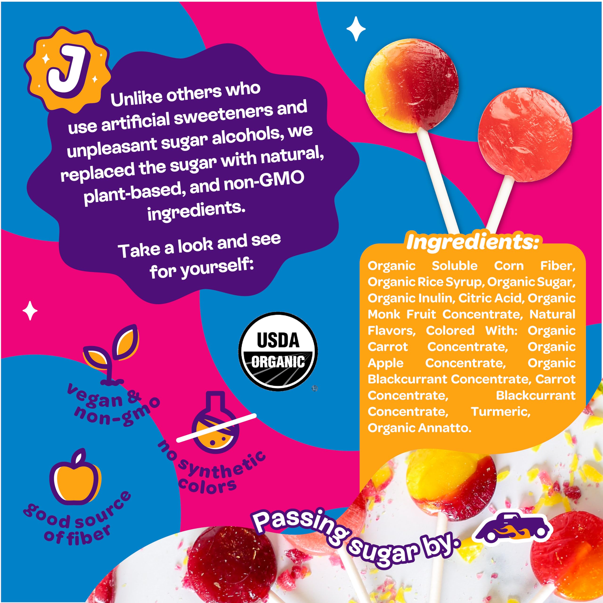 Snapklik.com : JOYRIDE By Project 7 Low Sugar Candy, Organic Lollipops ...