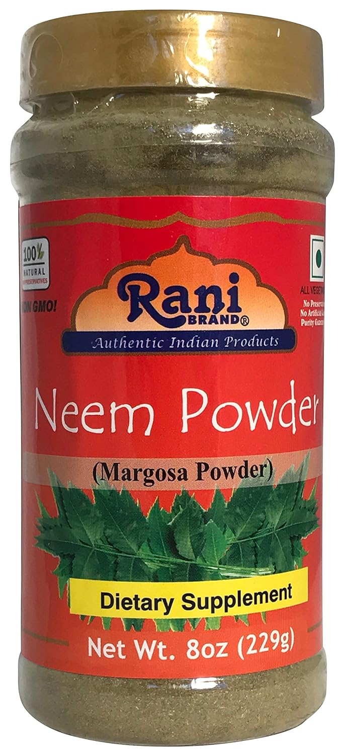 Amazon.com : Rani Neem (Margosa) Powder 8oz (229g) PET Jar ~ All Natural | Salt-Free | Vegan ...