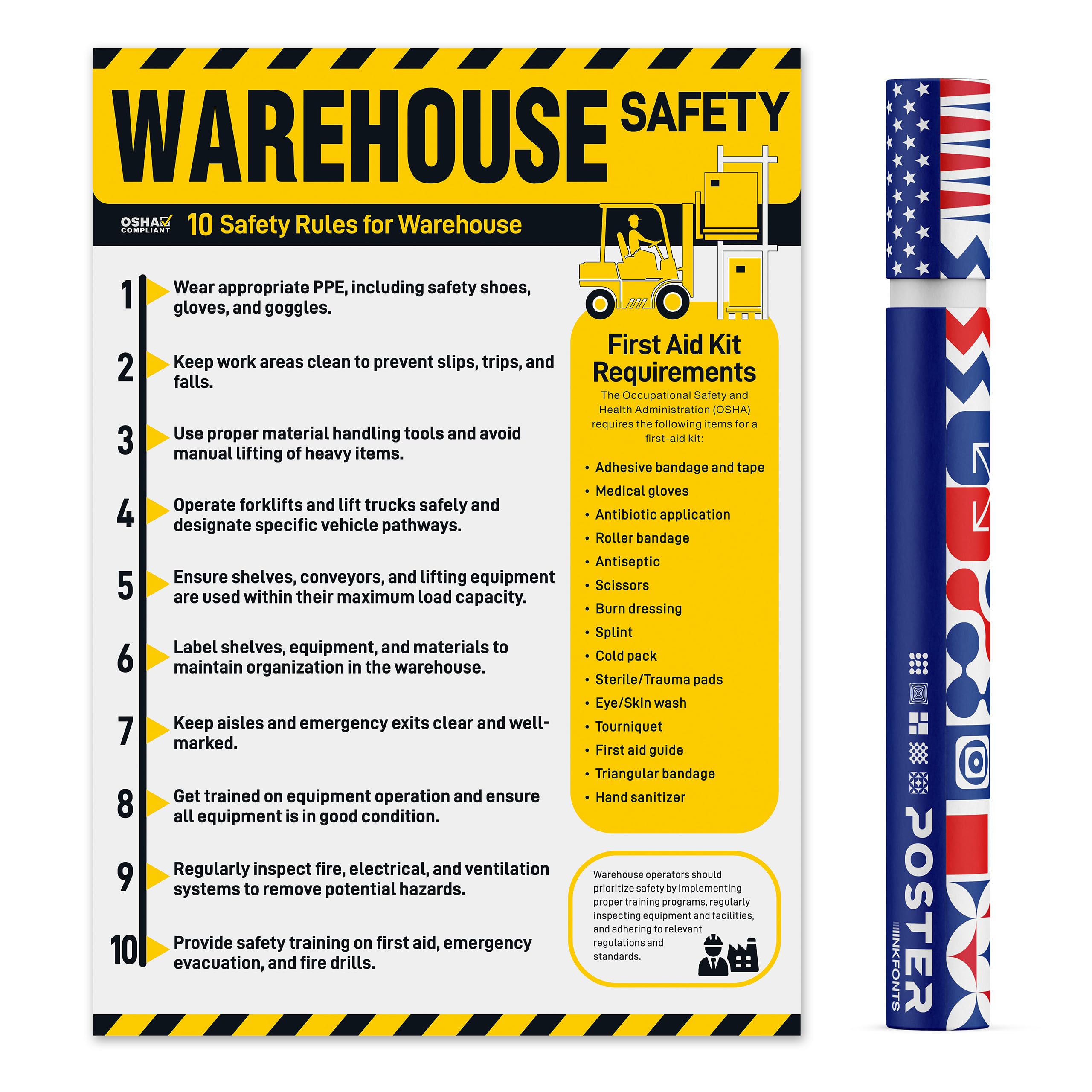 Osha Work Safety Poster ComplyRight All In One Safety Poster | Poster