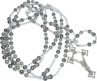 Lazo de boda con perlas de vidrio blanco y plateado, cuerda de boda ...