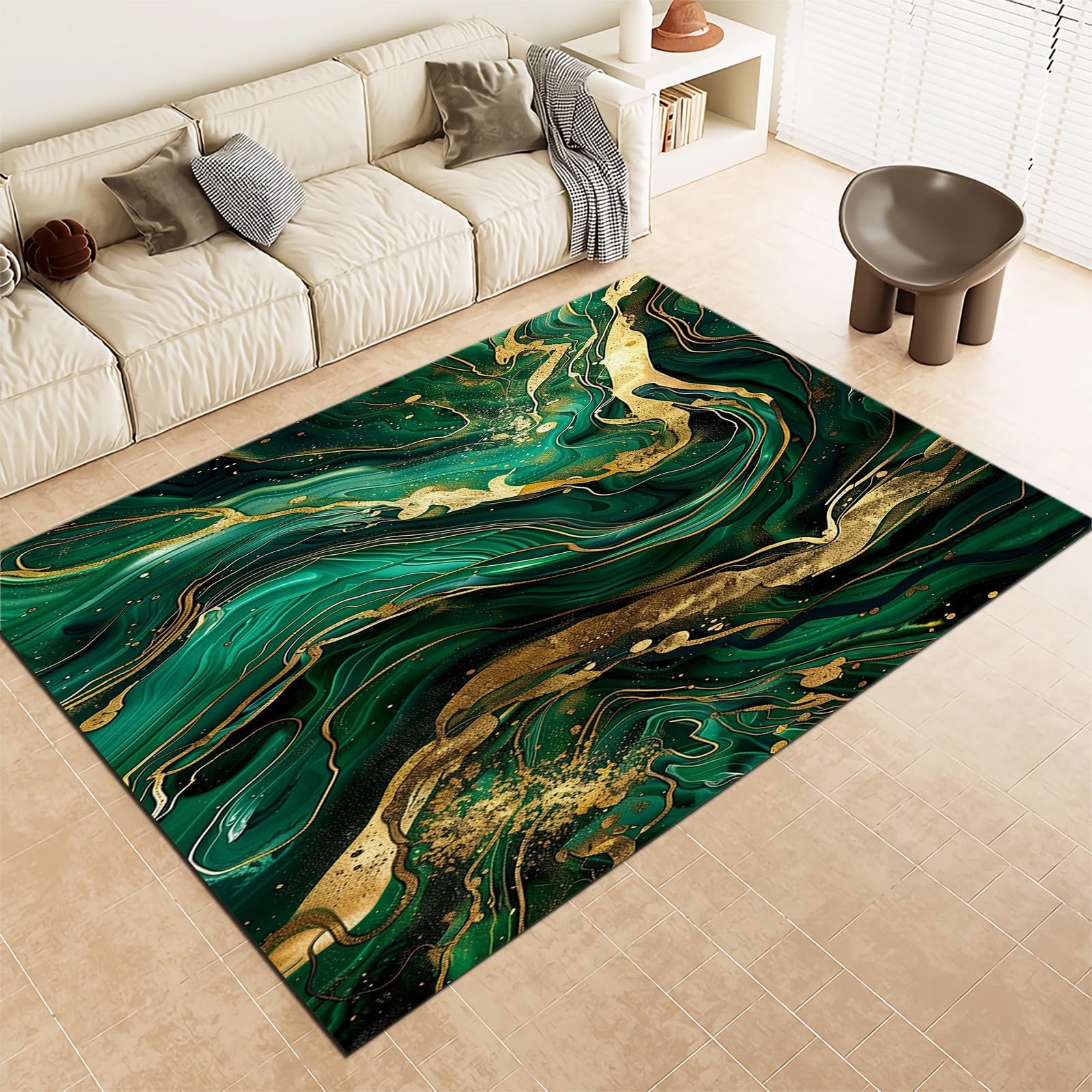 Modern Carpet Green Texture Teppich Paul Blau In Diversen Größen