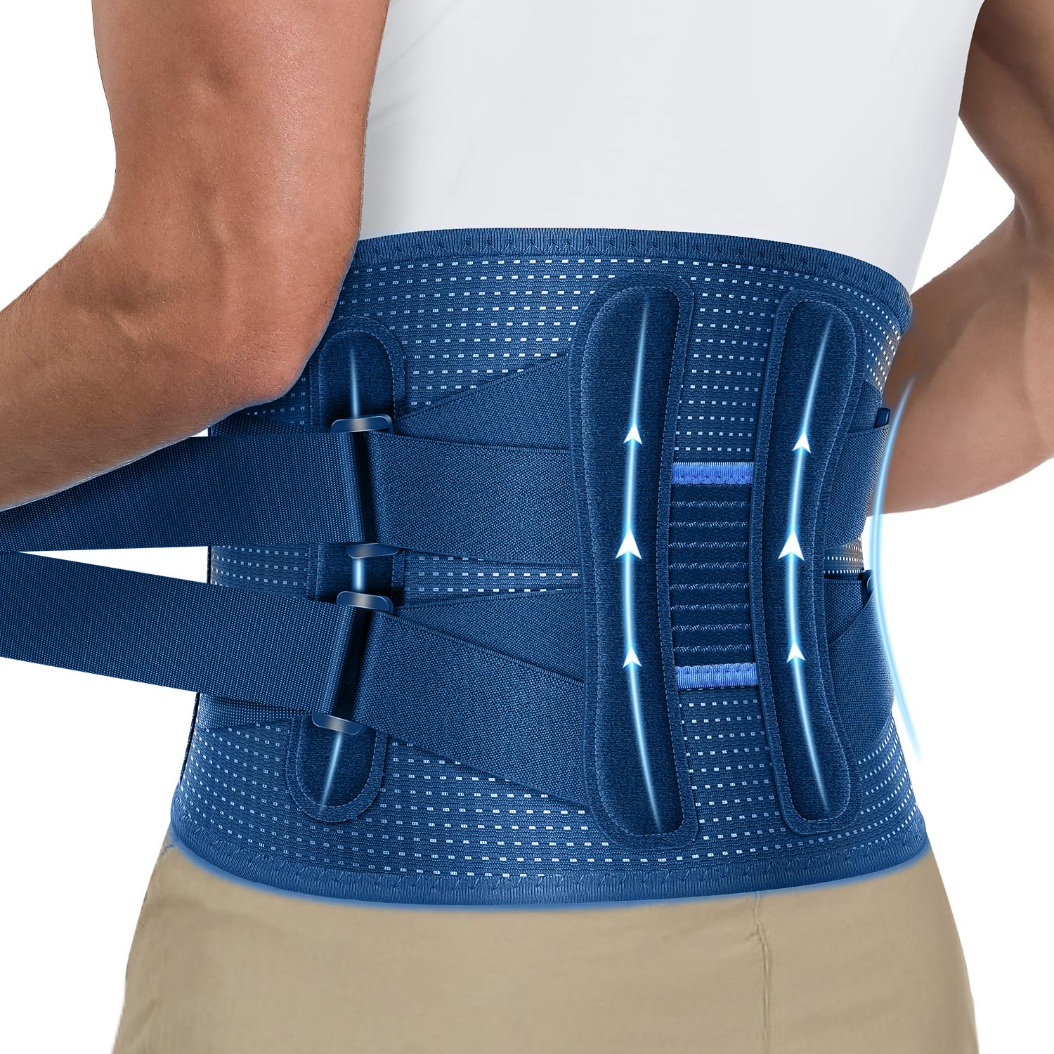 Amazon.com: Fit Geno Back Brace for Lower Back Pain Relief - Lumbar ...