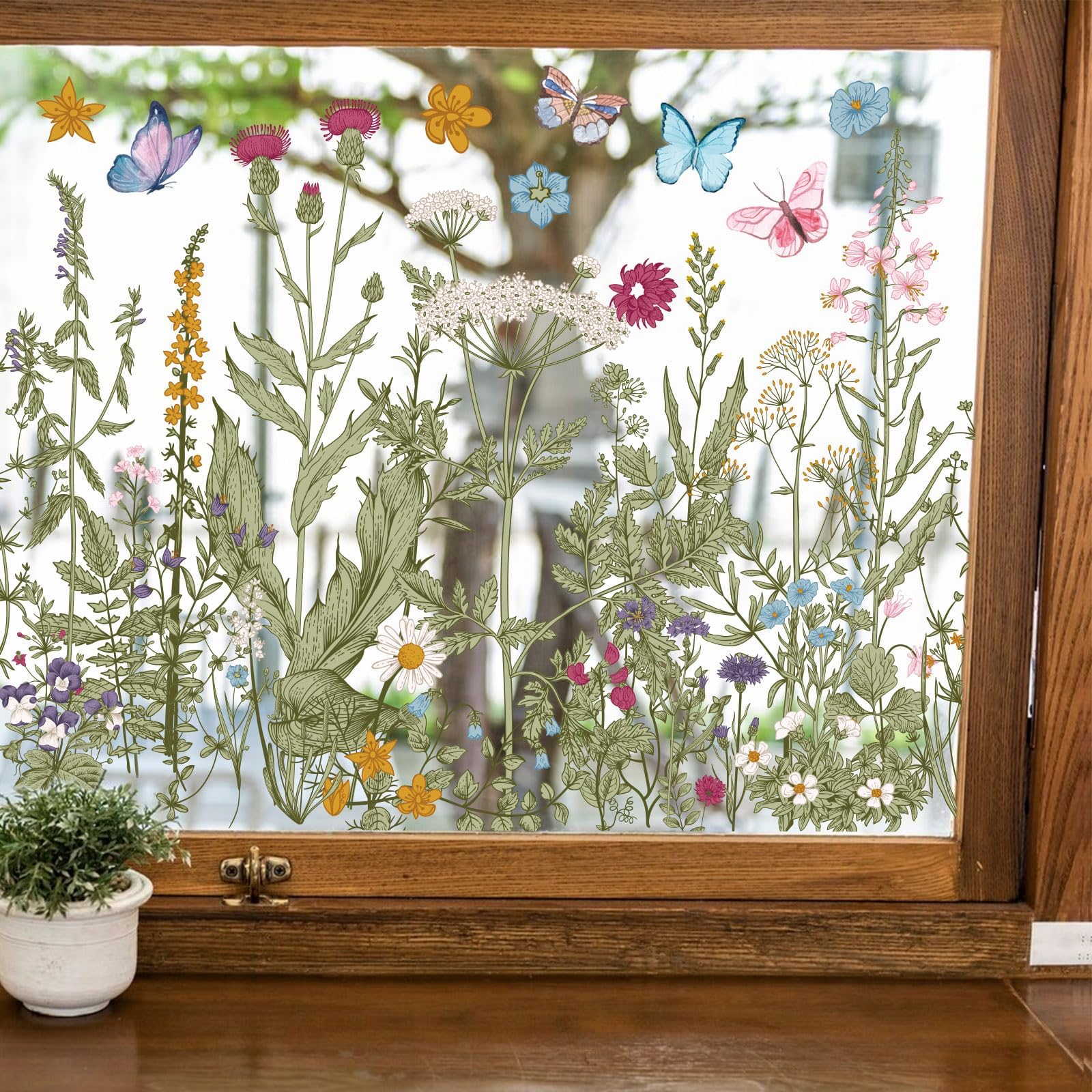 Amazon.com: Stickers4 Spring Window Clings for Glass Windows Double ...